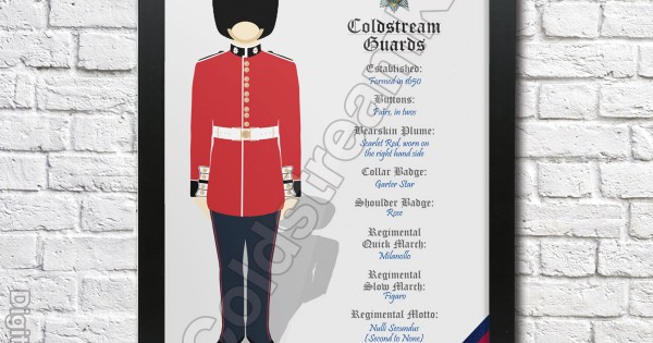 Poster Print, Coldstream Guards Regimental Information, A4, A3, A2 ...